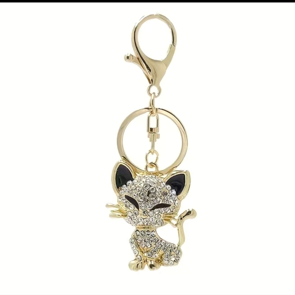 Accessories | New Cat Rhinestone Keychain | Poshmark